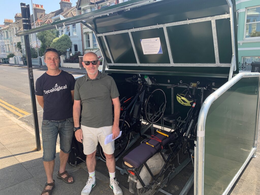 First secure bike hangars installed – Brighton and Hove News