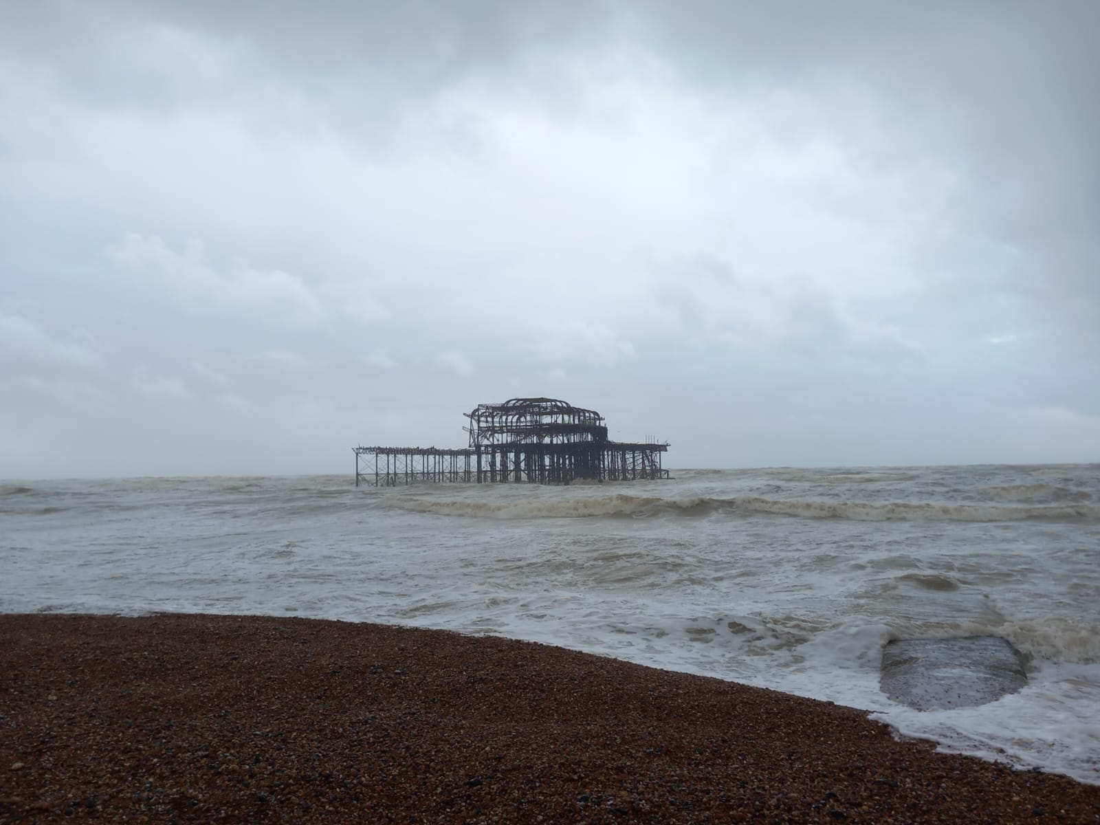 Brighton and Hove News » West Pier damaged by Storm Claudio